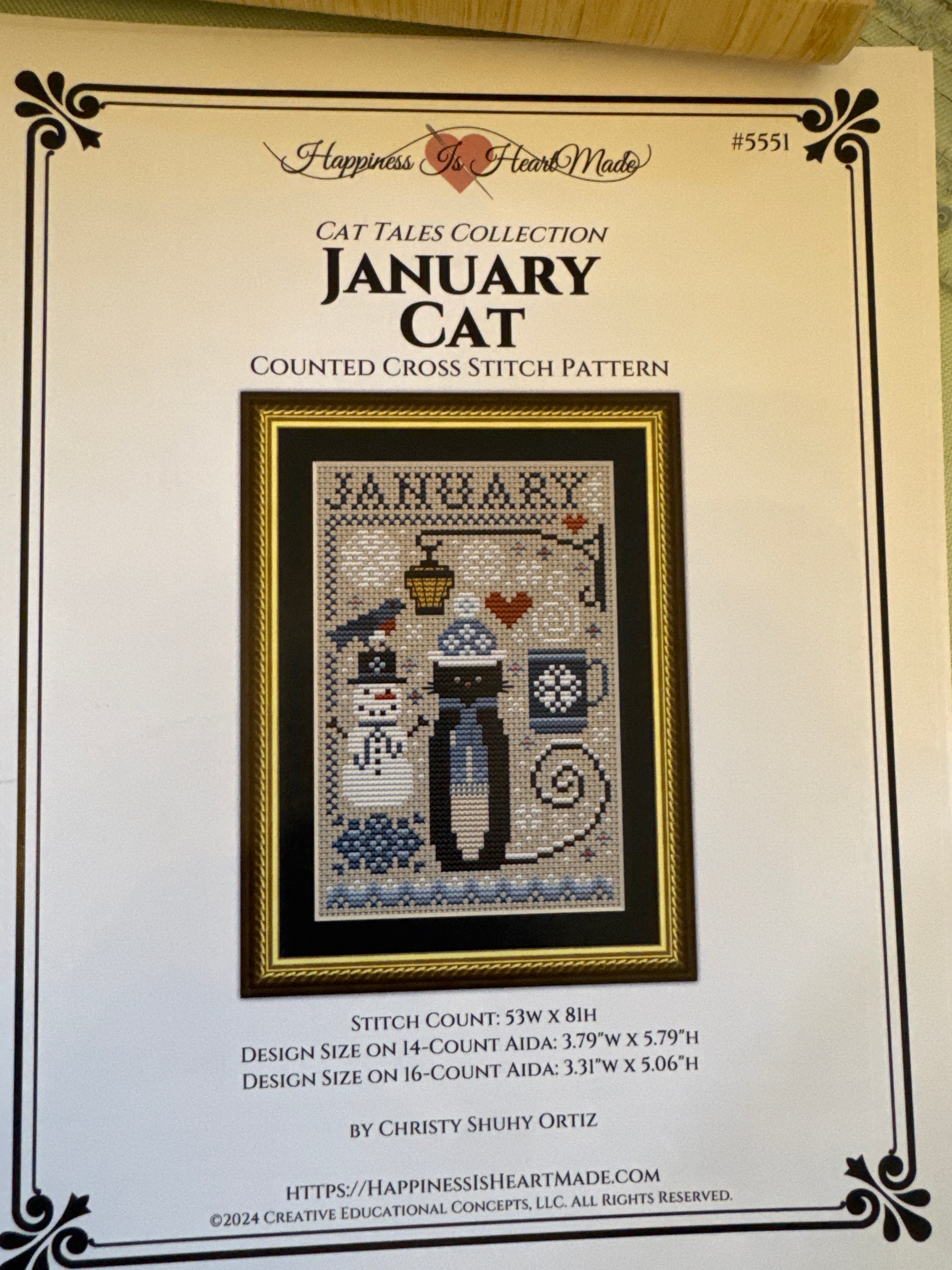 January Cat – Riverview Stitching
