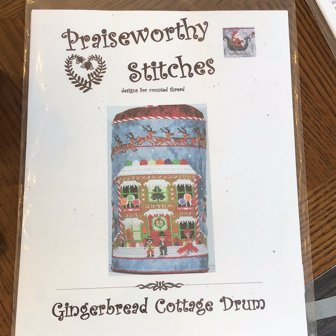 Gingerbread Cottage Drum – Riverview Stitching