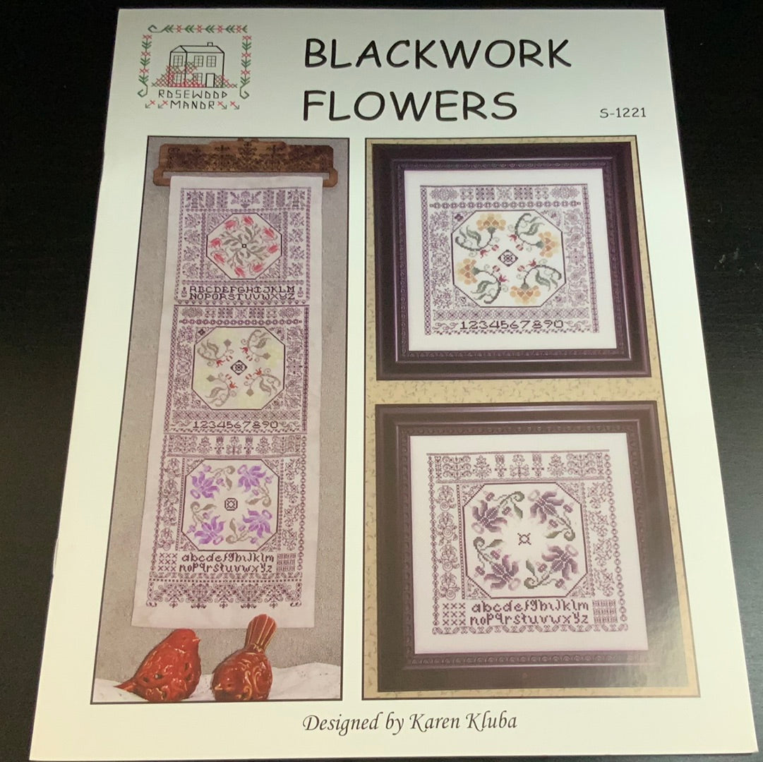 Blackwork Flowers – Riverview Stitching