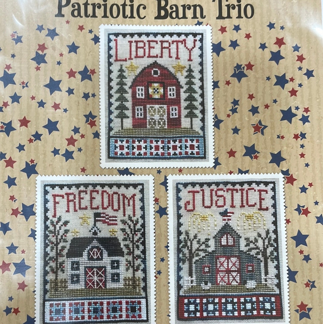 Patriotic Barn Trio – Riverview Stitching