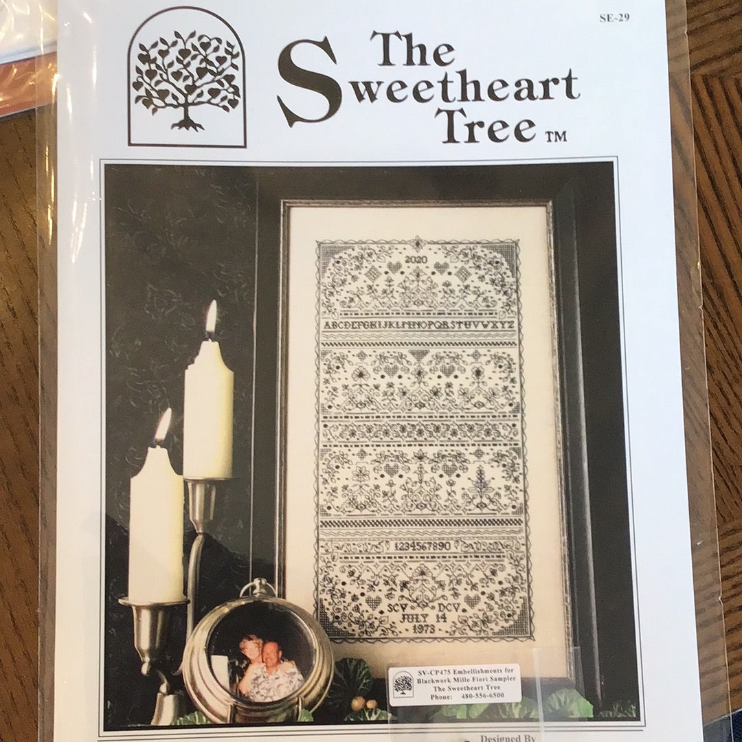 Blackwork Mille Fiori Sampler – Riverview Stitching